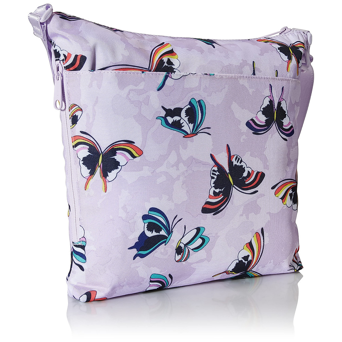 Vera Bradley Women's Recycled Lighten Up Reactive Hipster Crossbody Purse, Rain Forest Leaves, One Size