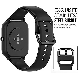 E ECSEM Bands Compatible for TORJALPH Sport Band Silicone Wristbands Straps Replacement for TORJALPH 1.69'' Smart Watch for Men Women