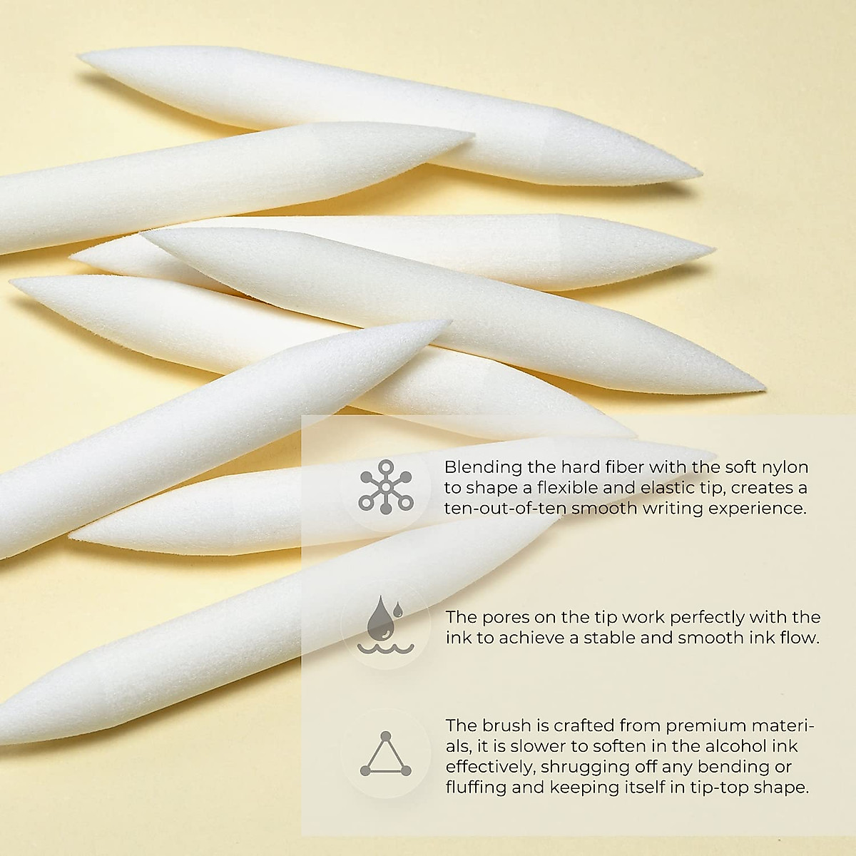 Ohuhu Markers Replacement Super Brush Nibs of Honolulu & Honolulu B Series - Pack of 8 - A Tweezer included - Comes in A Storage Box