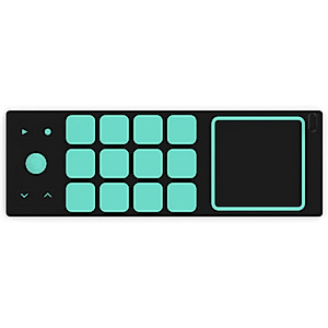 Drum Pad Accessory for J-Play MIDI controller - 12 Drum Pads and Effect Zone, Dedicated Musical App Included, Plug & Play Music instrument Water Edition