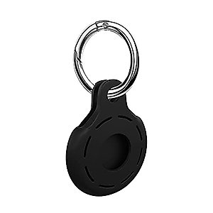 ULUQ Silicone Protective Case Compatible with AirTags 2021, Anti-Scratch Shockproof Full Cover with Keychain, for Pet Collars, Wallet, Keys