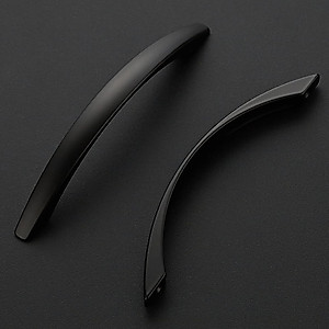 Ravinte 10 Pack Cabinet Pulls 5 Inch Matte Black Curved Drawer Pulls for Kitchen Cupboard Arch Pulls for Dresser Drawer Cabinet Hardware Come with Screwdriver