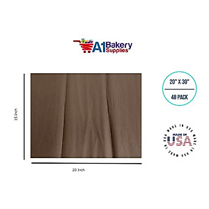1 X Chocolate 20 inches x 30 inches Tissue Paper 48 Sheets Premium Quality Gift wrap Paper