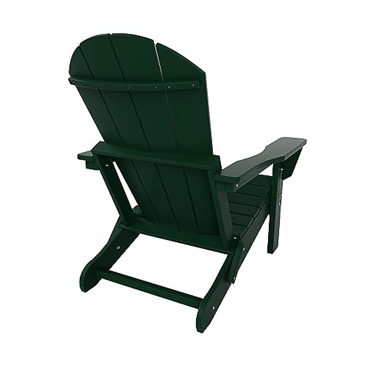 WO Home Furniture Adirondack Chair Lounger Outdoor Folding for Fire Pit, Beach, Balcony, Backyard, Lawn, Patio, Pool, Deck, Garden (Dark Green)