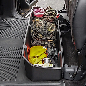 RHA Under Seat Storage 2015-2024 SuperCrew Fits Ford F-150, 2017-2024 Super Duty F-250/F-350 Crew Cab Upgraded Rear Underseat Box Black Organizer (WITHOUT OEM Floor Mounted Flip-up Storage)