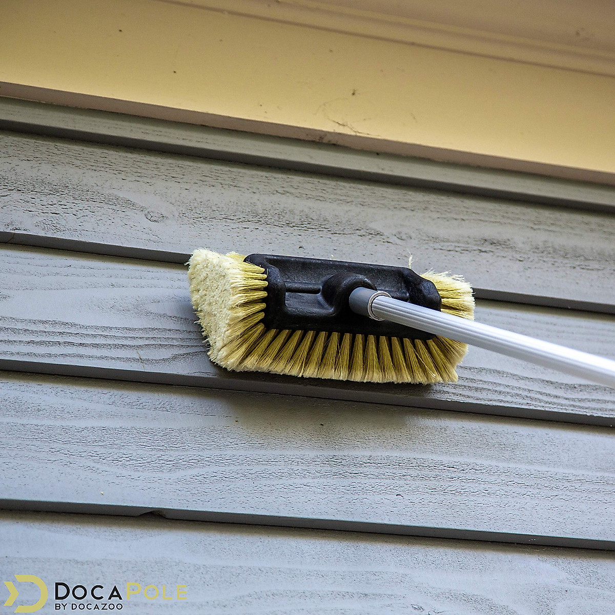 DOCA Car Wash Brush with Long Handle - Outdoor Broom for House, Deck, Patio - Soft Brush, Car Wash Brush (6+ Ft Reach)