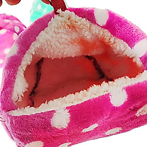 Blackzone Pet Bed Bedding Nest House Mini Hamster Hedgehog Warm Chinchilla Guinea Pig Nest Small Animal Pet Bed House Small Animal Cage. Pink S