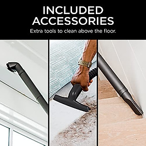 Shark NV141 Navigator Anti-Allergen Plus Upright Vacuum with HEPA Filtration, XL Large Cup Capacity, Dusting Brush, Crevice Tool & Wide Upholstery Tool for Multi-Surface Cleaning, White, 2.9 Qt