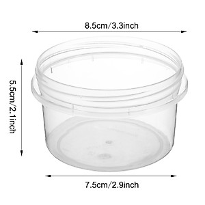 Ziliny Reusable 7 oz Plastic Containers with Lids Food Storage Jars Multicolor Stackable Containers Meal Prep Food Storage Jars, Freezer Microwave Safe(48 Pcs)