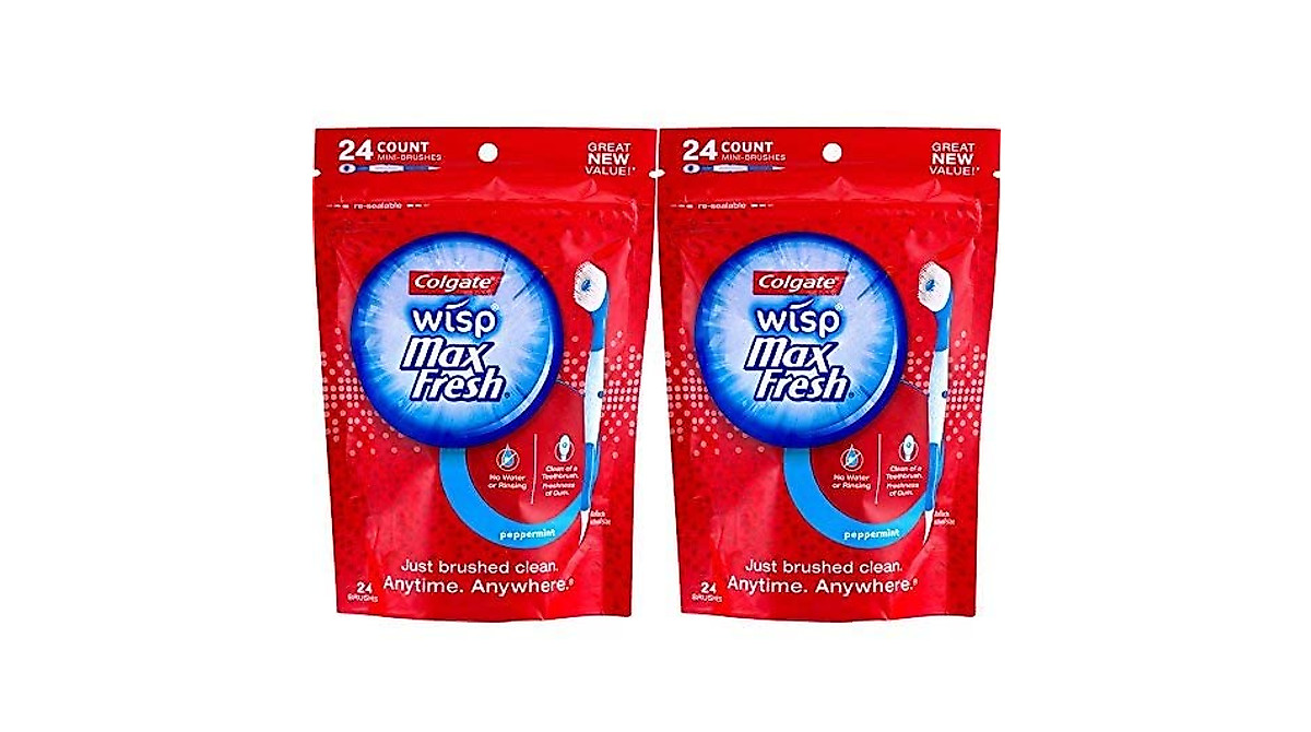 Colgate Max Fresh Wisp Disposable Mini Toothbrush - 24 Count Pack