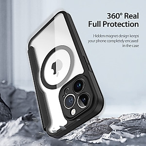 DUX DUCIS Case for iPhone 13 Pro Case Wallet Compatible with Magsafe, Shockproof Full Protective Flip Folio Wallet Case with RFID Blocking Card Slot PU Leather Cover for iPhone 13 Pro(6.1", Black)