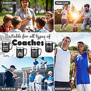 Sumind 4 Pcs Coach Gifts Coffee Mug with Lid and Handle 17 oz Stainless Steel Mug Double Wall Vacuum Travel Mug Coaches Appreciation Gift for Soccer Volleyball Basketball Football (Classic Style)