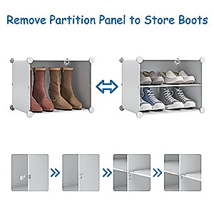 Shoe Rack, 6 Tier Shoe Rack Organizer 24 Pairs Shoe Cabinet Shoe Organizer for Closet Shoe Storage Cabinet Zapateras Organizer for Shoes, Shoe Rack for Closet for Entryway, Bedroom and Hallway, White