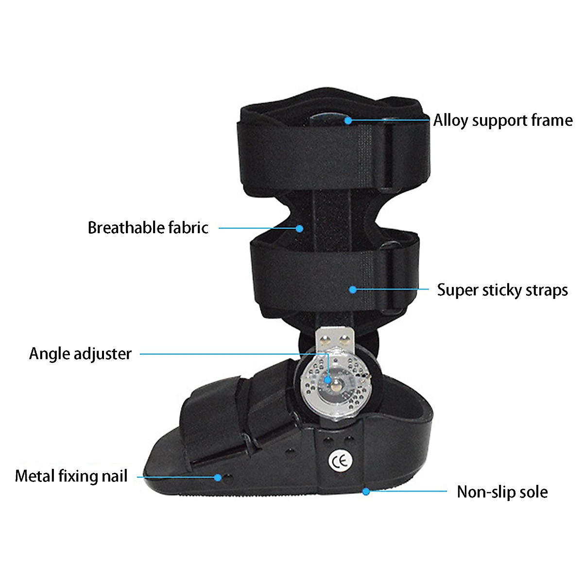 WILLQ Healing Boot Medical Recovery Protection for Ankle Sprains Fractures Tendon Ligament Post-op Rehab Toe Foot Ankle Injuries Foot Stabilizer Broken Toe Walking Boots for Men Women,Lager