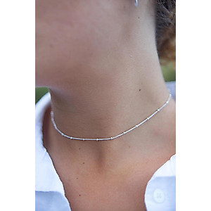 Layered Necklaces for Women Trendy Gold Necklace Stack Dainty Silver Gold Layer Pearl Beaded Coin Charm Jewelry Gift for Teen Girls Necklace Stacker