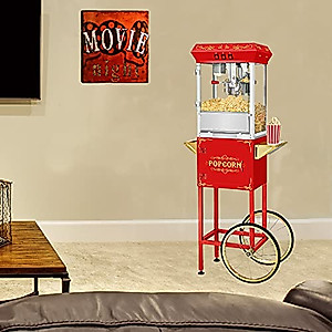 Superior Popcorn Company 4650 SPC Movie Night Full Popcorn Machine, 8 oz, Red Floral