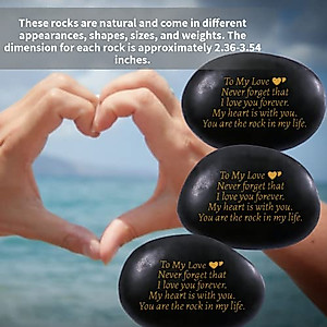 Anniversary Wedding Gifts for Him Her Boyfriend Girlfriend Husband Wife, Unique Engraved Rock Gifts with Romantic Words, Couples Gifts for Wedding Birthday