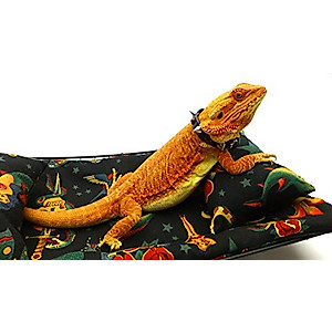 Chaise Lounge for Bearded Dragons, Vintage Tattoos Fabric