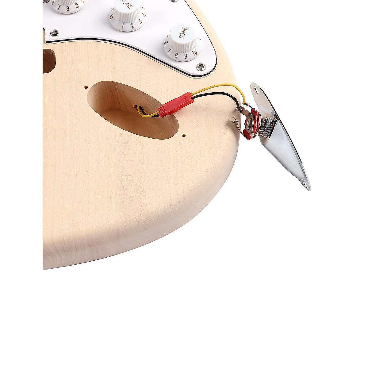 Fistrock DIY Electric Guitar Kit Beginner Kits 6 String Right Handed with Basswood Body Maple Neck Poplar Laminated Fingerboard Build Your Own Guitar.