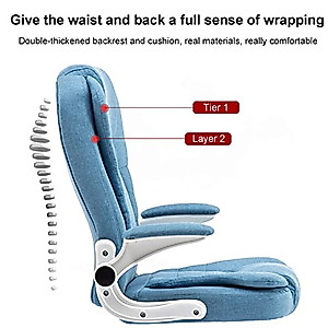 MayNuo Office Chair Gaming Chair Computer Chair Office Guest Chair No Wheels,Pu Leather Waiting Room Chairs Comfy Conference Side Chair with Arms,Modern Dining Room Chairs Sturdy Sitting Chair/Grey 1/