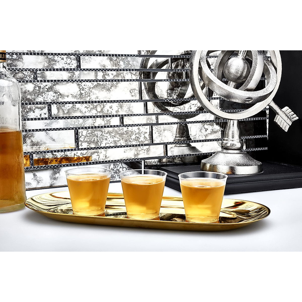 Hanna K. Signature 100 Shot Glasses 2oz Clear Premium Hard Plastic Disposable Cups, Ideal for Jello Shots, Wine Tasting, Condiments, Sauce, Dipping, Samples (12217)