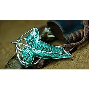 Elven Cloak Leaf Clasp Costume Accessory, Enamel Pins Brooch for Women Men Suit Pendant Necklace ,Cloak Clasp Brooches Cosplay Jewelry