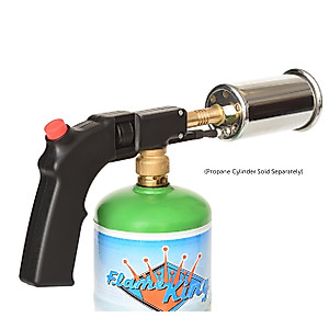 Flame King Grill Gun Propane Torch, Culinary Kitchen Torch for Sous Vide Cooking, Searing, Professional Cooking, Charcoal/Fire Starter