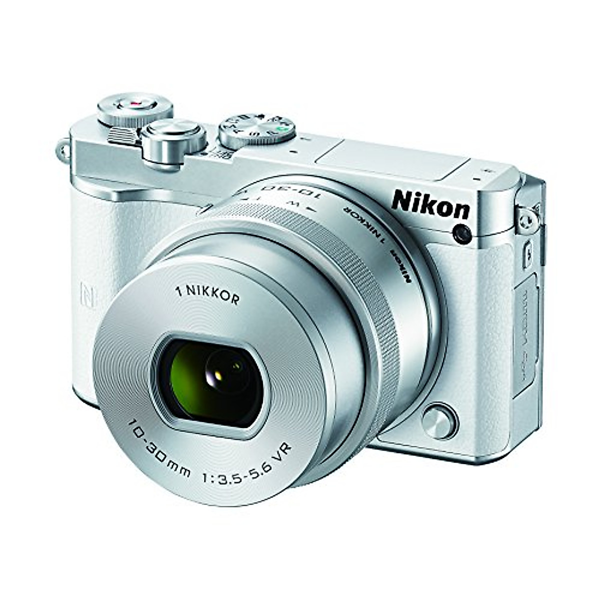 Nikon 1 J5 Mirrorless Digital Camera w/ 10-30mm PD-ZOOM Lens (White)