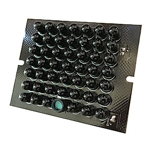 SCS Enterprises Total Invisible 940nM IR lamp Board with Light Sensor (48 Black LED Illuminator Array) 30ft Range, 120 deg, 12VDC
