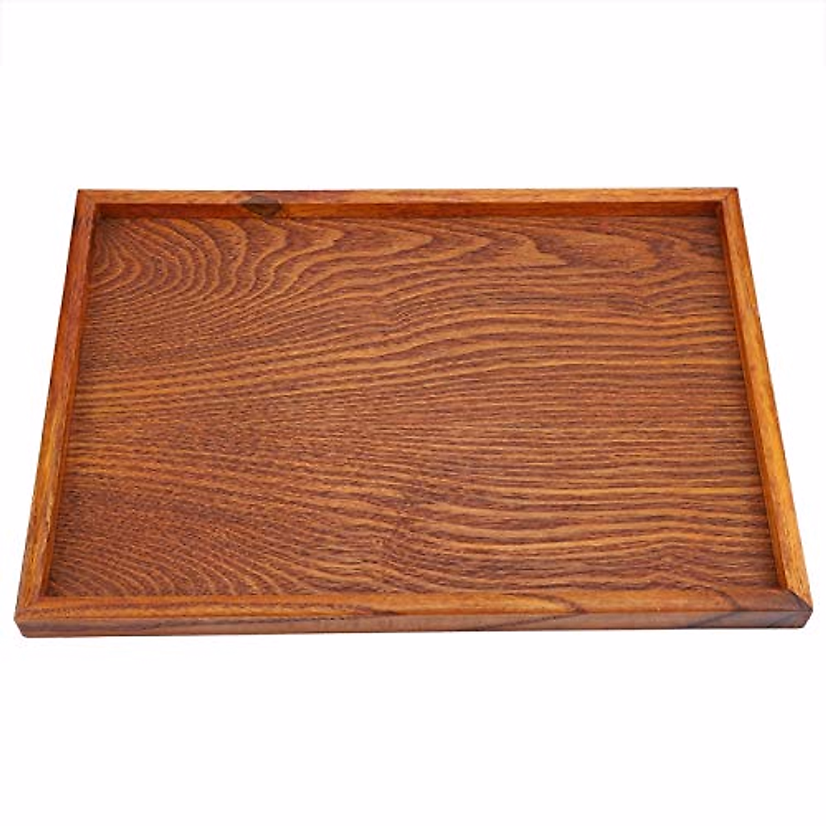 Hyuduo Wood Serving Tray, Rectangle Wooden Serving Trays Platter for Home, Hotel, Tea, Breakfast, Lunch, Dinner, Appetizers, Coffee(35 * 24cm),Vegetable Plate/Fruit Plate/Tray