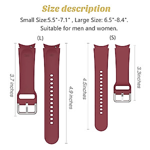 Oanux 8 Pack Compatible with Samsung Watch 4 Bands/Watch 4 Classic Band, 20mm Soft Silicone Wristband for Galaxy Watch 4 Band 40mm 44mm/ Galaxy Watch 4 Classic 42mm 46mm Women Men, Small