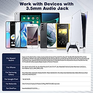 3.5mm Headphones Wired Earbuds with Microphone Noise Cancelling Earphone HiFi Stereo Clear Call Volume Control Semi In-Ear Ear Buds for Moto G Power G Pure Samsung A03s S10 A12 Nintendo Switch MP3 MP4