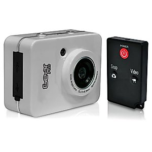 Gear Pro Sports Action Camera - HD 1080P Mini Camcorder w/ 12 MP Cam, 2.4" Touch Screen USB SD Card HDMI, Battery - Waterproof Case, USB Cable, Wireless Remote Control, Mount - Pyle GDV285SL (Silver)