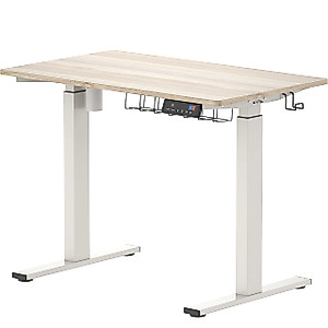 SHW Memory Preset Electric Height Adjustable Standing Desk, 40 x 24 Inches, Maple