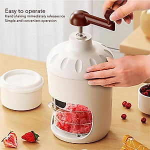 Ice Shaver Machine for Home Use, with 4 Ice Cube Molds, Shaved Ice Crusher Thick Blade, Safe and Labor Saving, Ice Grinder, for Making Drinks