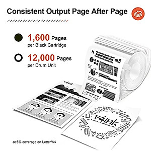 v4ink 3PK Compatible Replacement for HP 17A 19A CF217A Toner Cartridge CF219A Drum Black Ink Set for HP Pro MFP M130fw M130nw M130fn M130a M102w M102a Printer (1 Drum + 2 Toners)