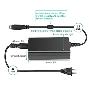 HKY 24V 3-Pin AC Adapter Replacement for EPSON M235A TM-T88II TM-88III POS Printer Power Supply Cord
