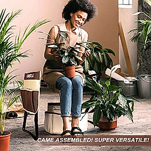 Aimerla Foldable Garden Kneeler Seat Heavy Duty {Soft Thick Kneeling Pad} Durable Garden Stool - 2 large Capacity Garden Tool Bags with Pockets - Portable Garden Bench for Indoor and Outdoor Gardening