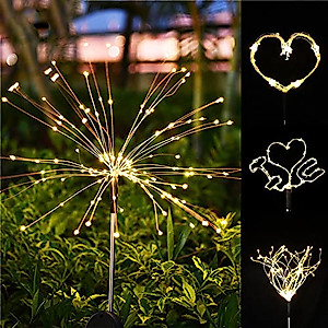 Christmas Lights,Solar Led Lights, Outdoor Lawn Fireworks Lighting, Waterproof Fairy Lights, Suitable for Home Garden Christmas Decor, 120Leds 40Strings