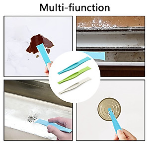 Plastic Scraper Tool, Carbon Fiber Multi-Purpose Scraper, Non-Scratch Cleaning Tool, Lottery Ticket Scratcher Tool, Sticker/Label Remover Tool, Pen Shaped Cleaning Tool for Tight Space/Crevice (6pcs)