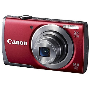 Canon PowerShot A3500 is - Digital Camera - Compact - 16.0 Mpix - 5 x Optical Zoom - Wi-Fi - red
