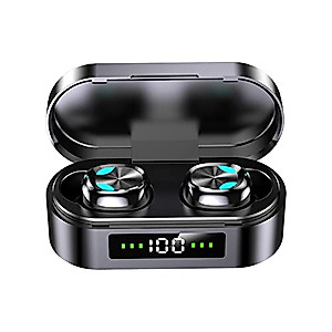 EEkore Wireless Earbuds Headphones - S10 Bluetooth 5.1 Wireless Bluetooth Earbuds Wireless in Ear Built in Mic Headphones Waterproof Headset Touch-Control Headphones, Black (Wireless Earbuds 5.1)