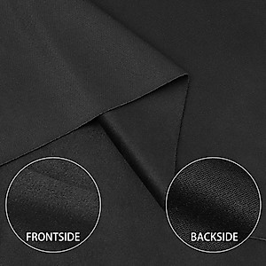Velvet Fabric by The Yard for Upholstery Projects(Black,2 Yard)