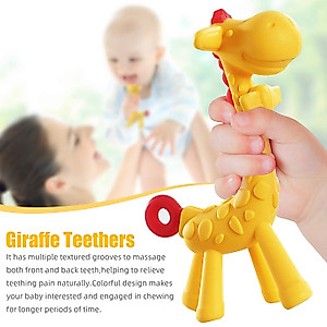 SHARE&CARE Baby Teething Toys for Girls and Natural Organic Fruit Feeder Pacifier/Baby Teether Chew Toys Fresh Food Feeder/ 1 Teethers and 1 Feeder with 3 Silicone Sacs (Yellow)