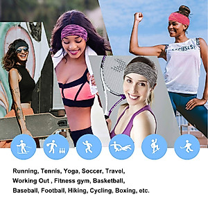 Fashion Headbands for Womens - Sweatband & Hair Bands for Working, Running, Cross fit, Cycling, Yoga - Stretchy Moisture Wicking Women Headband(3 Packs)