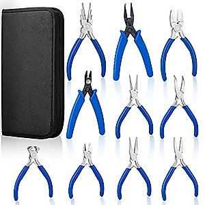 Jewelry Pliers, Shynek Set of 10 Professional Jewelry Making Pliers Tools Craft Pliers Set Wire Wrapping Tools for Jewelry Making Supplies