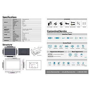 LILLIPUT 21.5" TK2150/C Metal Frame Monitor 1000 nits high Brightness with HDMI, VGA, AV, etc + Swivel Bracket VESA Mount