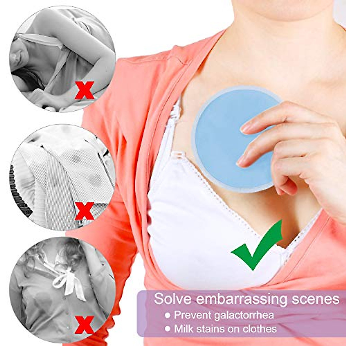 Breast Pads, 16 Pack Bamboo Nursing Pads for Breastfeeding Reusable Washable Nipple Covers with Laundry Storage Bag