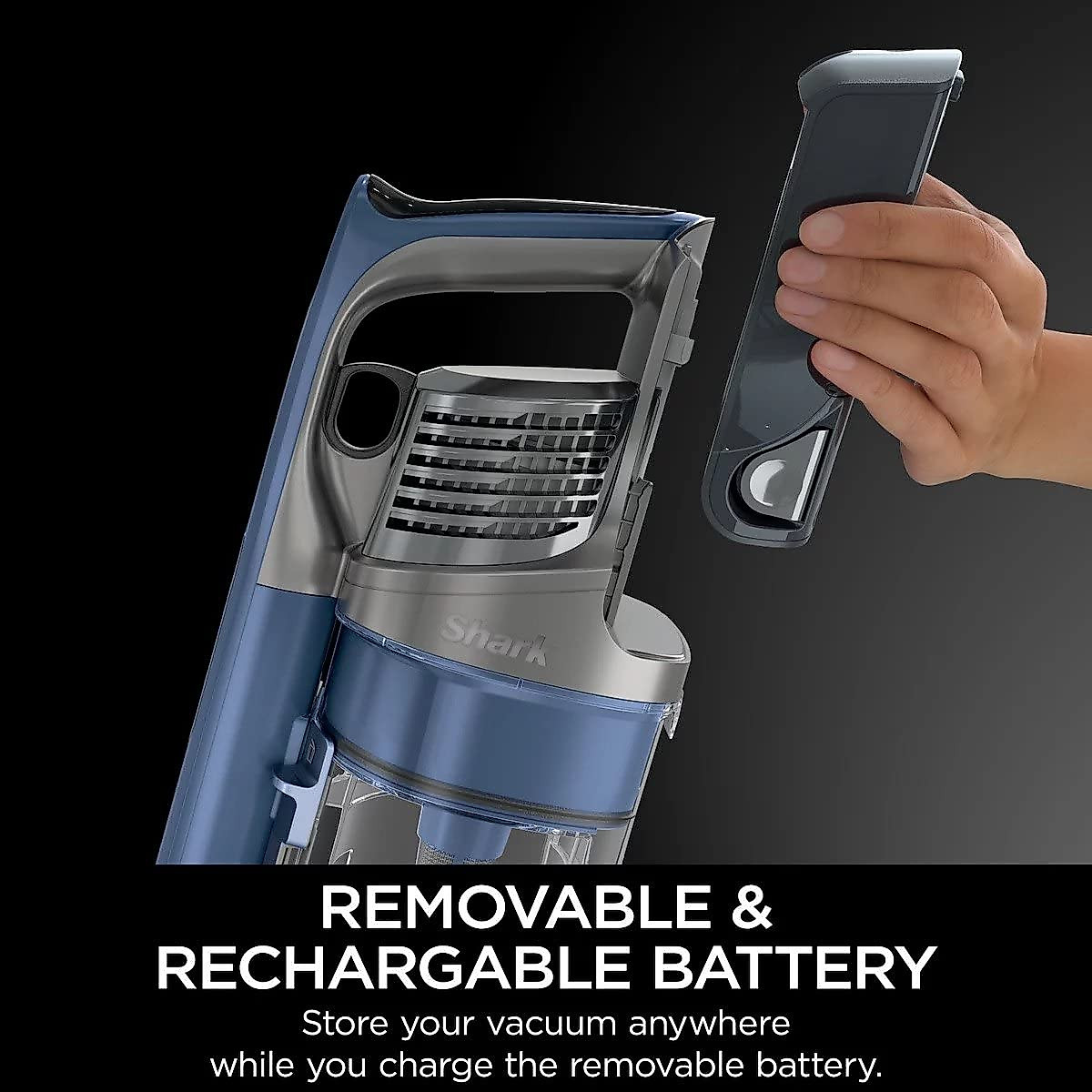 Shark IZ361H Cordless Pet Plus Stick Vacuum with Anti-Allergen Complete Seal, Blue (Renewed)