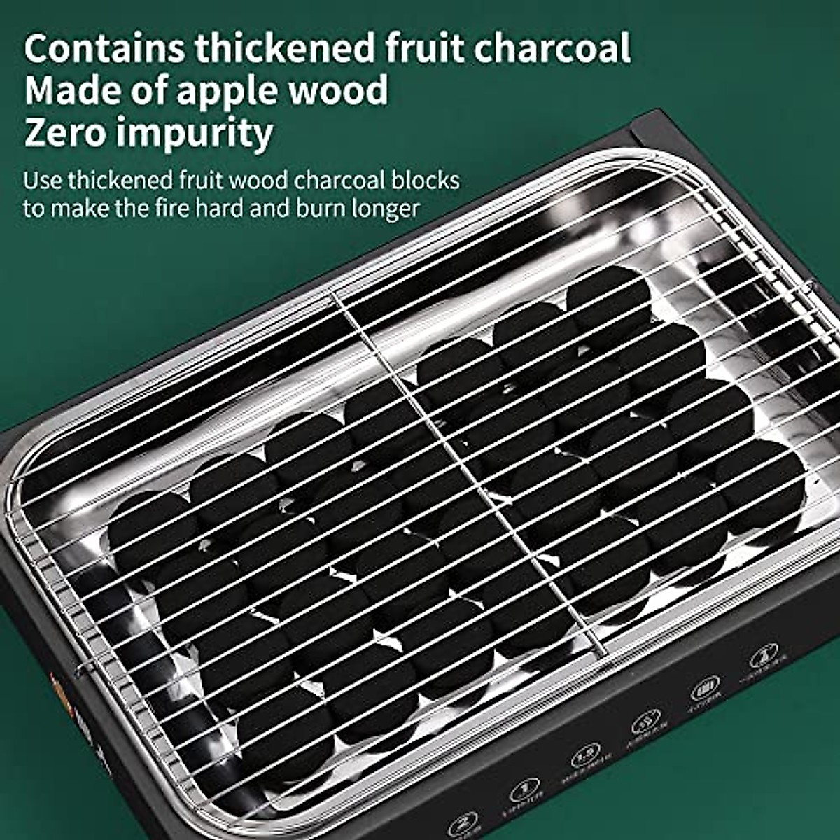 Upgrade Disposable BBQ Grill Stainless Steel Portable Easy Lighting Grill Outdoor Charcoal Grill For Outdoor Picnic Patio Backyard Camping Cooking Can Last 2 Hours (Dimensions: 33*22*6cm) (Black)